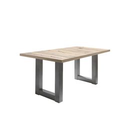 M&auml;usbacher Esstisch M&Auml;USBACHER "Mister", braun (tischplatte: sandeichefarben), B:160cm H:77cm T:90cm, Tische, Esstisch, mit Auszug (160-210 cm), Gestell in U-Form