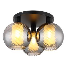 NOWA Deckenleuchte "ULF", schwarz matt, &Oslash; 46cm H: 25cm, 1 Stk., Leuchten, Deckenlampe Wohnzimmer-Leuchte Schlafzimmer-Leuchte Flur K&uuml;che, Deckenleuchte