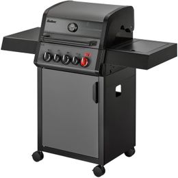 Gasgrill Enders "HYDE 3 SIKR Turbo", schwarz (schwarz, grau), B:126cm H:118cm T:56cm, Grills, erreicht turboschnell extrahohe Temperaturen f&uuml;r scharfes Anbraten​