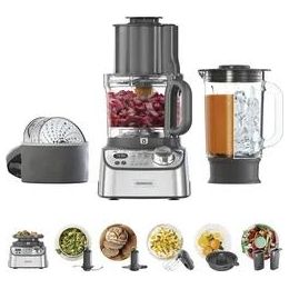 Kenwood K&uuml;chenmaschine "FDM72.990BK MultiPro XL Weigh+", silber (silberfarben, schwarz), B:27,7cm H:42,9cm T:22,2cm, K&uuml;chenmaschinen, 1000 Watt, 3 l Arbeitsbeh&auml;lter, Autograph Collection, K&uuml;chenmaschine