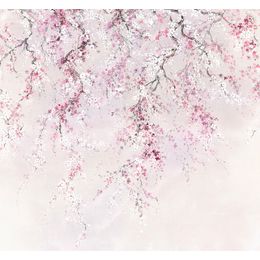 Vliestapete Komar "Digitaldruck Vlies - Kirschbl&uuml;ten - Gr&ouml;&szlig;e 300 x 280 cm", rosa (rosa, wei&szlig;), B:300m L:280m, Vlies, Tapeten, Wohnzimmer, Schlafzimmer
