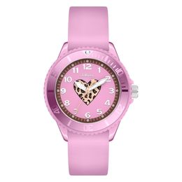 Quarzuhr s.Oliver "Lovely Time", lila, Armbanduhren, Kinder, Quarzuhr, Armbanduhr, Silikonarmband, Kinderuhr, M&auml;dchen, analog
