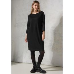 Jerseykleid Cecil, Damen, Gr. XS (36), US-Gr&ouml;&szlig;en, schwarz, Jersey, 70% Viskose, 25% Polyester, 5% Elasthan, unifarben, normal knielang, Rundhals, abgesteppt, Kleider Jerseykleid, knielang