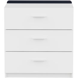 Kommode Demeyere Group "REVERSO Kommode mit 3 Schubladen", wei&szlig; (matt wei&szlig;), B:77,2cm H:83,7cm T:40,5cm, Holzwerkstoff, Sideboards, Kommode, Kommode mit Stauraum f&uuml;r allerlei Dinge