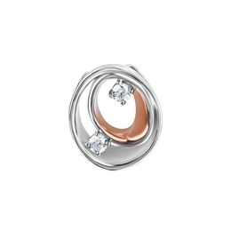 Kettenanh&auml;nger Vivance "925/-Sterling Silber rhodiniert teils ros&eacute;vergoldet", bunt (mehrfarbig), Schmuckanh&auml;nger, Damen, one-size, Silber 925 (Sterlingsilber), 2,7 g, Kettenanh&auml;nger