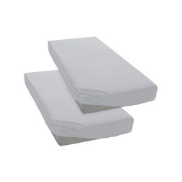Spannbettlaken OTTO HOME "BLACKBERRY in BASIC und PREMIUM Qualit&auml;t, 100% Baumwolle", grau (hellgrau), B:90cm L:200cm, Jersey (110 g/m&sup2;), Obermaterial: 100% Baumwolle, Bettlaken, Spannbettlaken, f&uuml;r hohe Matratzen bis 28 cm, Bettlaken, Spannbetttuch, pflegeleicht, Topseller