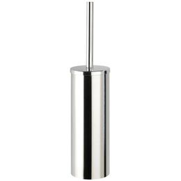 WC-Garnitur Wenko "Orea", silber (gl&auml;nzend), B:9cm H:39cm L:12,5cm, Edelstahl, Reinigungsb&uuml;rsten, aus rostfreiem Edelstahl