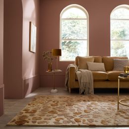 Teppich FLAIR RUGS "LEOPARD PRINT", nat&uuml;rlich, B:140cm H:7mm L:200cm, Oberfl&auml;che: 65% Viskose, 35% Wolle. R&uuml;ckseite: 100% Baumwolle, Teppiche, Teppich