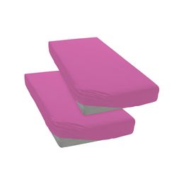 Spannbettlaken OTTO HOME "BLACKBERRY in BASIC und PREMIUM Qualit&auml;t, 100% Baumwolle", lila (beere), B:90cm L:200cm, Jersey (110 g/m&sup2;), Obermaterial: 100% Baumwolle, Bettlaken, Spannbettlaken, f&uuml;r hohe Matratzen bis 28 cm, Bettlaken, Spannbetttuch, pflegeleicht, Topseller