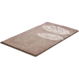 Badematte Grund "Duetto", grau (taupe), H:20mm, Polyacryl, Badematten, Badematte, Badematte mit Feder-Muster