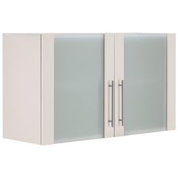 Wiho-K&uuml;chen Glash&auml;ngeschrank WIHO K&Uuml;CHEN "Cali", beige (front und korpus: cashmere), B:100cm H:56,5cm T:35cm, Schr&auml;nke, Glash&auml;ngeschrank, Front mit Glaseinsatz