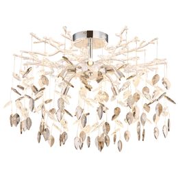 Globo LIGHTING Deckenleuchte "DANNA", verchromt, 8, &Oslash; 61cm H: 46cm, 1 Stk., Leuchten, Deckenleuchte mit Kristallen, luxuri&ouml;s, elegant & hell, Deckenleuchte