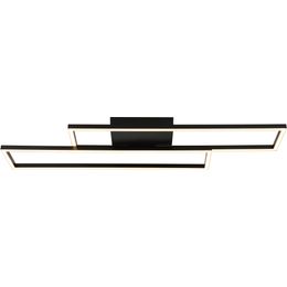 Globo LIGHTING Deckenleuchte "TATJANA", schwarz matt, H: 5,6cm, 1 Stk., Leuchten, Deckenlampe Wohnzimmer-Leuchte Schlafzimmer-Leuchte Flur K&uuml;che, Deckenleuchte