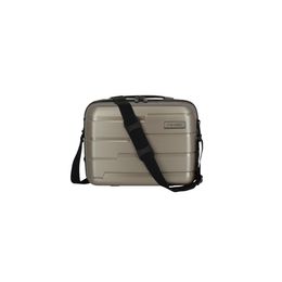 Beautycase Travelite "AIR BASE Kosmetikkoffer Hartschale", Gr. B/H/T: 34cm x 27cm x 18cm, champagne, Polypropylen, Taschen, mit TSA-Schloss und Aufsteckfunktion &ndash; robust und leicht