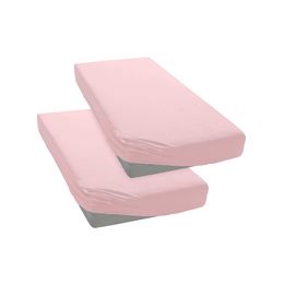 Spannbettlaken OTTO HOME "BLACKBERRY in BASIC und PREMIUM Qualit&auml;t, 100% Baumwolle", rosa, B:90cm L:200cm, Jersey (110 g/m&sup2;), Obermaterial: 100% Baumwolle, Bettlaken, Spannbettlaken, f&uuml;r hohe Matratzen bis 28 cm, Bettlaken, Spannbetttuch, pflegeleicht, Topseller