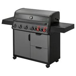 Gasgrill Enders "HYDE 6 SIKR Turbo", schwarz (schwarz, grau), B:168cm H:118cm T:56cm, Grills, erreicht turboschnell extrahohe Temperaturen f&uuml;r scharfes Anbraten