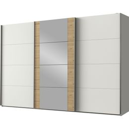 Schwebet&uuml;renschrank wimex "Bern Schiebet&uuml;renschrank", wei&szlig; (wei&szlig;, artisan oak nachbildung, alu), B:360cm H:236cm T:64cm, Holzwerkstoff, Schr&auml;nke, Schwebet&uuml;renschrank, Schrank mit zus&auml;tzlicher Innenausstattung, Garderobe