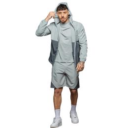 Kruze | Herren Gewebe 3-teiliger Satz - T-Shirt/Jacke/Shorts