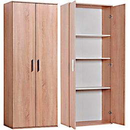 Mehrzweckschrank Procontour "Schrank Clara", braun (sonoma eiche), B:64cm H:167cm T:34cm, Schr&auml;nke, Mehrzweckschrank, H&ouml;he 167cm mit variabel verstellbaren Einlegeb&ouml;den