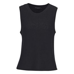 Stricktop French Connection, Damen, Gr. 32/34, schwarz, Strick, Obermaterial: 55% Polyacryl, 45% Polyamid, unifarben, figurumspielend h&uuml;ftlang, Rundhals, Tops Stricktop