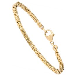 Armband Jobo, gold (gelbgold 333), Armb&auml;nder, Damen, 21cm, Gelbgold 333, K&ouml;nigsarmband, K&ouml;nigsarmband 333 Gold massiv 21 cm