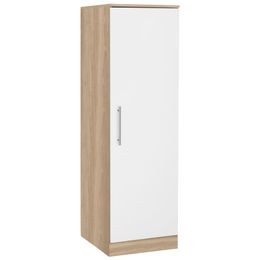 Wiho-K&uuml;chen Seitenschrank WIHO K&Uuml;CHEN "Cali", wei&szlig; (front: wei&szlig; matt, korpus: sonoma eichefarben), B:50cm H:165cm T:57cm, Schr&auml;nke, Seitenschrank, 50 cm breit