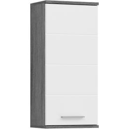 H&auml;ngeschrank Welltime "LUCCA, Breite 35cm, 1 T&uuml;r (TA wechselbar), 2 Einlegeb&ouml;den", wei&szlig; (rauchsilber nb, wei&szlig; hochglanz), B:35cm H:77cm T:25cm, FSC-zertifizierter Holzwerkstoff, Schr&auml;nke, H&auml;ngeschrank, Badm&ouml;bel, Badschrank, Schrank, Wandschrank, Bad, Badezimmer