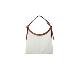 Giulia Monti Handtasche Wei&szlig; Goldenbraun