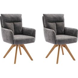 Esszimmerstuhl Home Affaire "Monaco", grau (grau, natur, grau), B:59cm H:92,5cm T:67,5cm, St&uuml;hle, Esszimmerstuhl, verschiedene Gestelle w&auml;hlbar, Belastbar bis 120 Kg