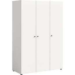 Kleiderschrank Home Affaire "BILLINGS, Schlafzimmerschrank, Schrank, Garderobenschrank", wei&szlig;, B:120cm H:176cm T:51cm, FSC-zertifizierter Holzwerkstoff, Schr&auml;nke, Kleiderschrank, Breite 130cm, wei&szlig;, 3-t&uuml;rig, inkl. 1 Kleiderstangen und 4 Ablageb&ouml;den