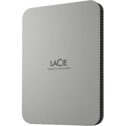 LaCie externe HDD-Festplatte "Mobile Drive (2022)", silber (silberfarben), 4 TB, Lesegeschwindigkeitmaximal 130 MB/s, Festplatten
