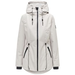 Outdoorjacke Navahoo "Blumentanz 14", Damen, Gr. L (40), bone, Obermaterial: 100% Polyester. Innenfutter: 100% Polyester. &Auml;rmelfutter: 100% Polyester, tailliert h&uuml;ftbedeckend, hoch geschlossener Ausschnitt, &Auml;rmel ohne &Auml;rmelschlitz Rippb&uuml;ndchen, Jacken Outdoorjacke, &Uuml;bergangsjacke mit wasserdichtem Verschluss