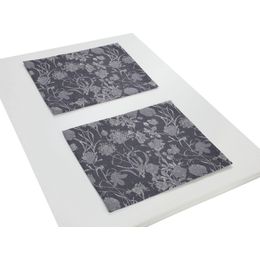 Platzset Adam "Flower Cuv&eacute;e Light" Gr. 1, blau (indigo), B:30cm L:40cm, Obermaterial: 100% Baumwolle, Platzsets