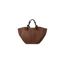 Giulia Monti Schultertasche Walnussbraun Schwarz