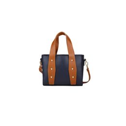 Giulia Monti Schultertasche Nachtblau Golden Brown