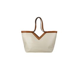 Giulia Monti Tote Bag Hellbeige Goldbraun