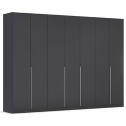 Dreht&uuml;renschrank OTTO HOME "Kleiderschrank Schrank Garderobe AGORDO Schlafzimmer", grau (graumetallic), B:315cm H:229cm T:54cm, Holzwerkstoff, Schr&auml;nke, Dreht&uuml;renschrank, durchdachte Innenausstattung, in 8 Breiten und 2 H&ouml;hen MADE IN GERMANY, Topseller