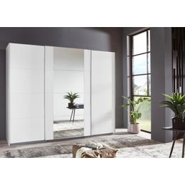 Schwebet&uuml;renschrank wimex "Bern Schiebet&uuml;renschrank", wei&szlig; (wei&szlig;, alu), B:360cm H:236cm T:64cm, Holzwerkstoff, Schr&auml;nke, Schwebet&uuml;renschrank, Schrank mit zus&auml;tzlicher Innenausstattung, Garderobe