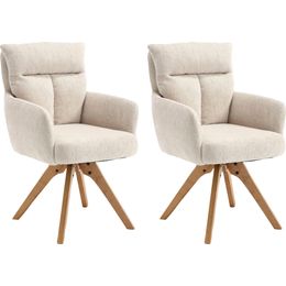 Esszimmerstuhl Home Affaire "Monaco", beige (creme, natur, creme), B:59cm H:92,5cm T:67,5cm, St&uuml;hle, Esszimmerstuhl, verschiedene Gestelle w&auml;hlbar, Belastbar bis 120 Kg