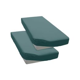 Spannbettlaken OTTO HOME "BLACKBERRY in BASIC und PREMIUM Qualit&auml;t, 100% Baumwolle", gr&uuml;n (jade), B:90cm L:200cm, Jersey (110 g/m&sup2;), Obermaterial: 100% Baumwolle, Bettlaken, Spannbettlaken, f&uuml;r hohe Matratzen bis 28 cm, Bettlaken, Spannbetttuch, pflegeleicht, Topseller