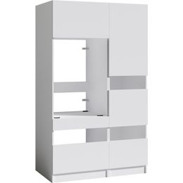 Mehrzweckschrank-Set BASIC BY BALCULINA "Washhome B/T/H 118x68x200 cm", wei&szlig;, B:118cm H:200cm T:68cm, Kastenm&ouml;bel-Sets, Breite 118cm, h&ouml;henverstellbare Metallf&uuml;&szlig;e