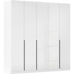 Dreht&uuml;renschrank OTTO HOME "Kleiderschrank Schrank Garderobe AGORDO Schlafzimmer", wei&szlig; (alpinwei&szlig;, hochglanz wei&szlig;), B:226cm H:229cm T:54cm, Holzwerkstoff, Schr&auml;nke, Dreht&uuml;renschrank, durchdachte Innenausstattung, in 8 Breiten und 2 H&ouml;hen MADE IN GERMANY, Topseller