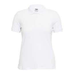 Poloshirt Urban Classics "Urban Classics Ladies Polo Shirt", Damen, Gr. M, wei&szlig;, 100% Baumwolle, unifarben, normal, amerikanischer Ausschnitt, Shirts