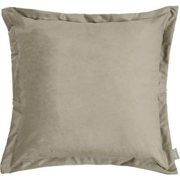 Dekokissen "LADINA", beige (sand beige, unifarben), B:50cm L:50cm, Polyester, LeGer Home by Lena Gercke, Dekokissen_Sitzkissen_Kissenh&uuml;llen, mit Stehsaum, Kissenh&uuml;lle ohne F&uuml;llung, 1 St&uuml;ck 50 x 50 cm