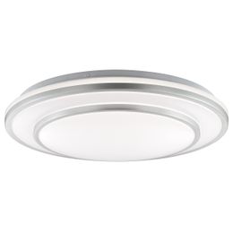 Brilliant LED Deckenleuchte "Luciano", aluminiumfarben, wei&szlig;, 1, &Oslash; 39cm H: 7cm, 1 Stk., Leuchten, &Oslash; 40 cm x 8 cm, 2160 lm, 4000 K, EEC A, aluminiumfarben/wei&szlig;, LED Deckenleuchte