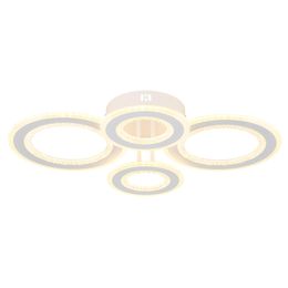 Globo LIGHTING Deckenleuchte "ANTHONY", wei&szlig; matt, 1, H: 12cm, 1 Stk., Leuchten, Deckenleuchte Wei&szlig;, Acrylkristalle/Opal, Memory, LED 54W, Deckenleuchte