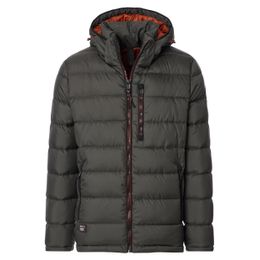 Steppjacke Casamoda "Casamoda Steppjacke mit Kapuze uni", Herren, Gr. 3XL, gr&uuml;n (dunkelgr&uuml;n), 100% Polyester, Jacken Steppjacke