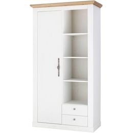 Garderobenschrank OTTO HOME "WESTMINSTER", wei&szlig; (pinie wei&szlig;, wotan eiche), B:108cm H:203cm T:46cm, Schr&auml;nke, Garderobenschrank, im romantischen Landhausstil
