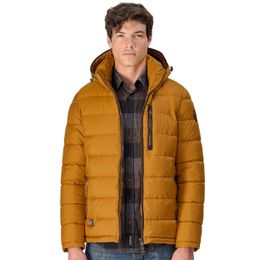 Steppjacke Casamoda "Casamoda Steppjacke mit Kapuze uni", Herren, Gr. L, gelb, 100% Polyester, Jacken Steppjacke