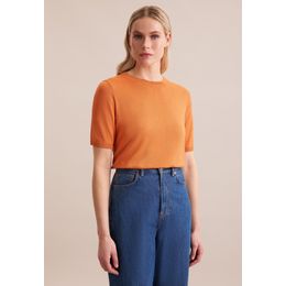 Strickpullover Seidensticker "Schwarze Rose", Damen, Gr. M, orange, 52% Polyester, 48% Manila, regular fit, Rundhals, Pullover Strickpullover, 1/2 Rundhals